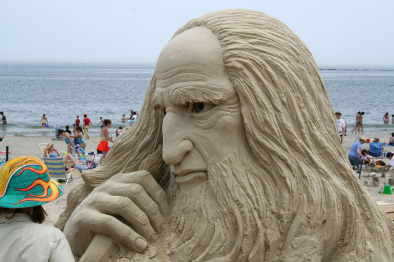 Leonardo from sand | Author Radoslava - Radoslava | PHOTO FORUM
