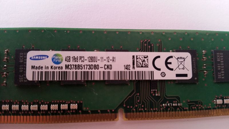 Продава: 24Gb Samsung RAM 6 x 4GB 1Rx8 PC3-12800U DDR3 1600Mhz ...